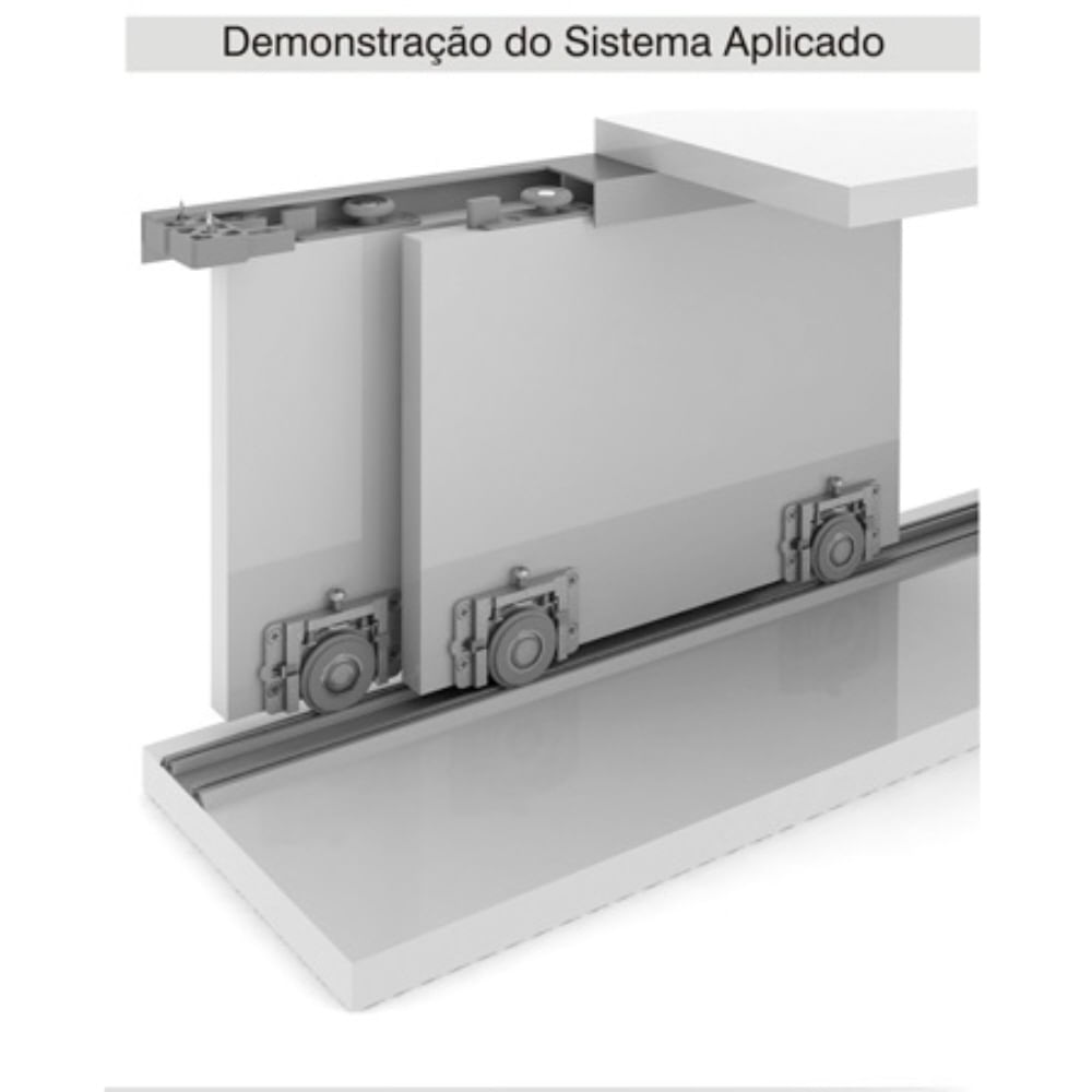 Sistema Deslizante RO 65 (60 Kg) com Guia Inteligente 4025 Sobreposto ...