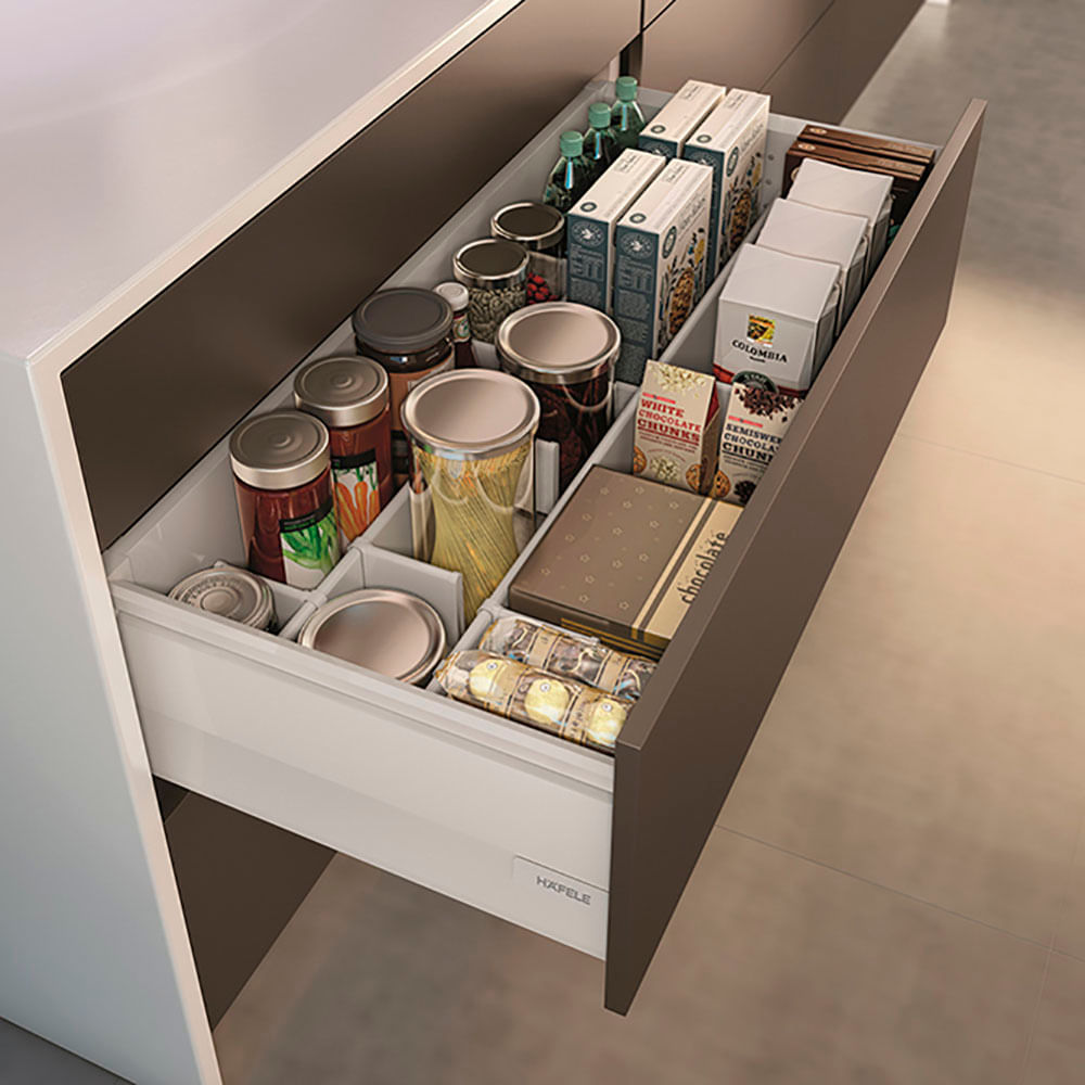 Divisor Horizontal Branco Alto Drawer 600mm para Gaveta com Elevação ...