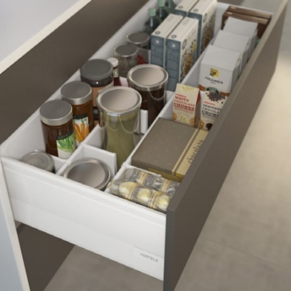 Painel Lateral Alumínio para Gaveta Alto Drawer Alta 199 x 450mm Branco ...