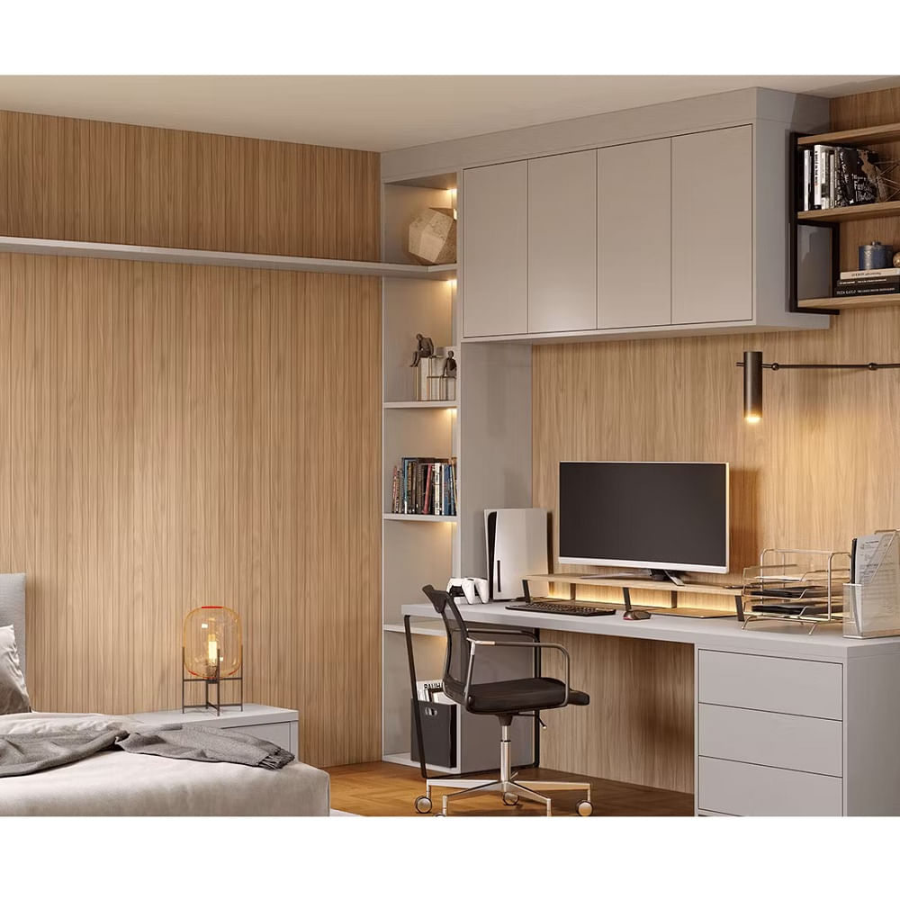 MDF BP Madeira Tauari Ripado 02 Faces 2.750 x 1.850 x 18mm Guararapes ...