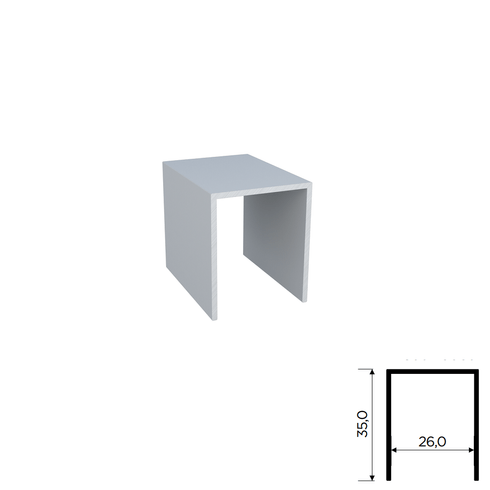 Trilho Alumínio Superior RM-055 Sobreposto Barra com 03 metros ...